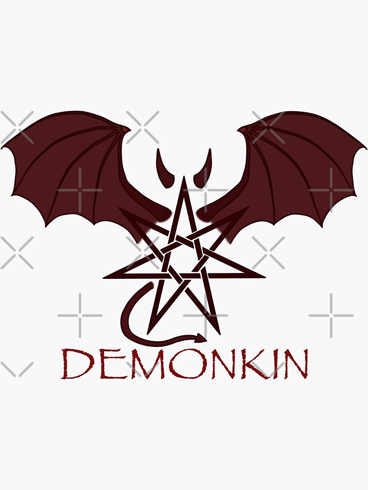 "V.2 “demonkin” Otherkin symbol art Design" Sticker by DraconicsDesign ...