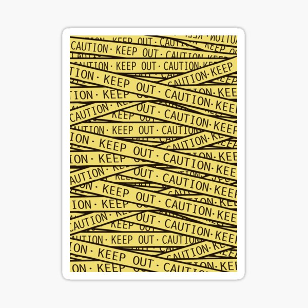 "Caution Tape" Sticker by Liauditore | Redbubble