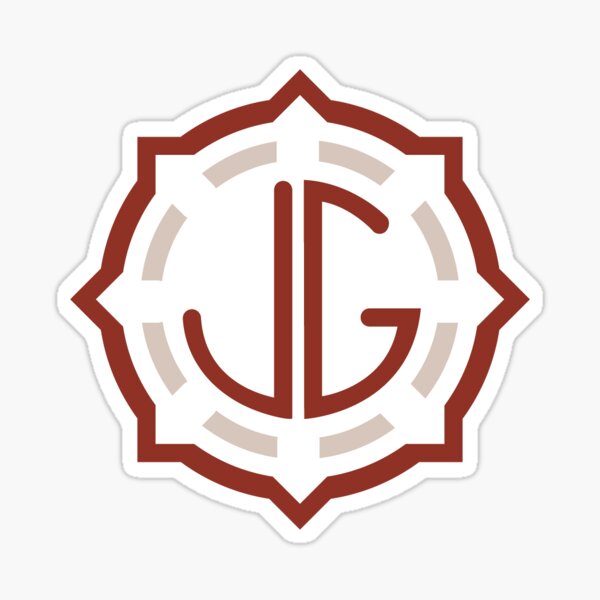 "JG logo" Sticker by xhaleapp | Redbubble