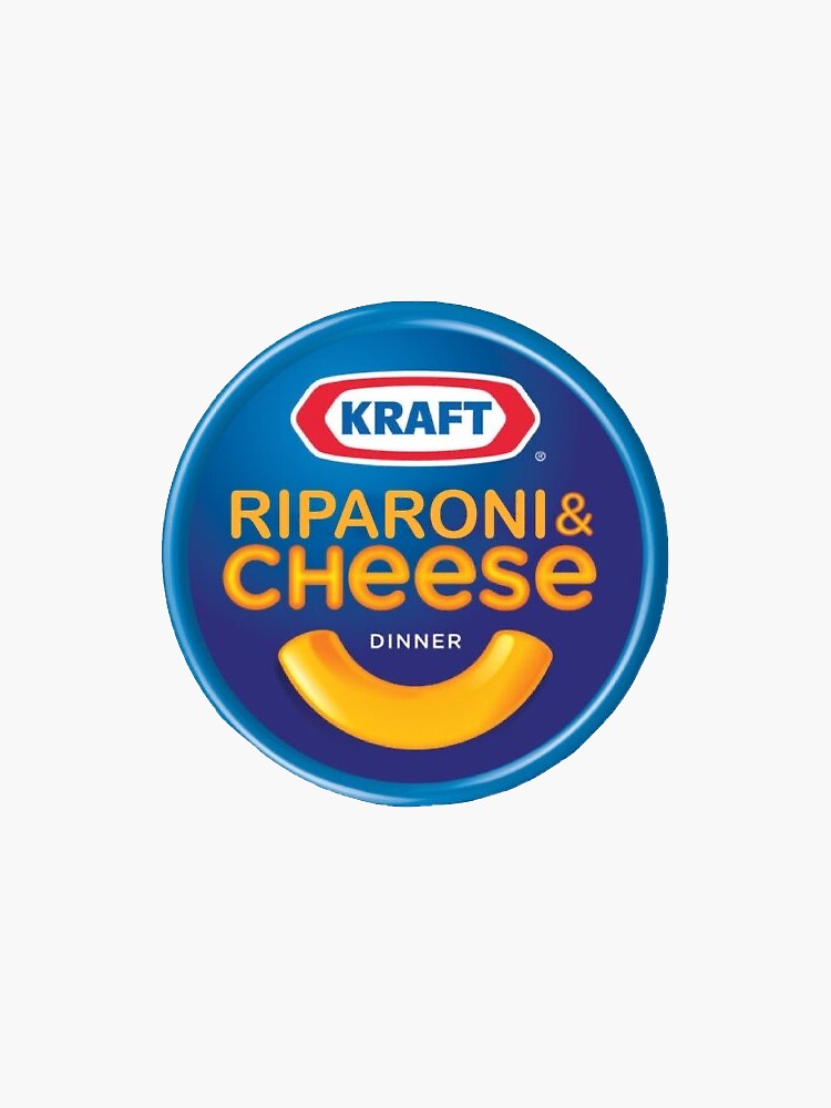 "R.I.P.aroni and Cheese Macaroni and Cheese Logo Meme" Sticker for Sale ...