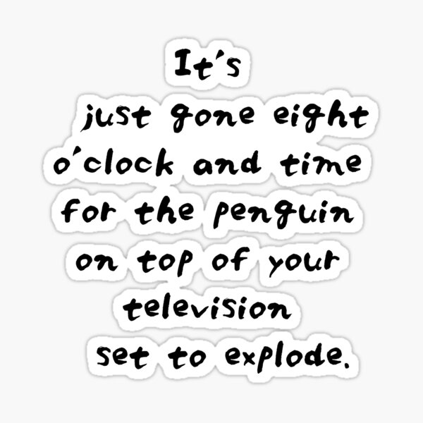 "Monty Python Flying Circus: Penguin on top of your television set to ...