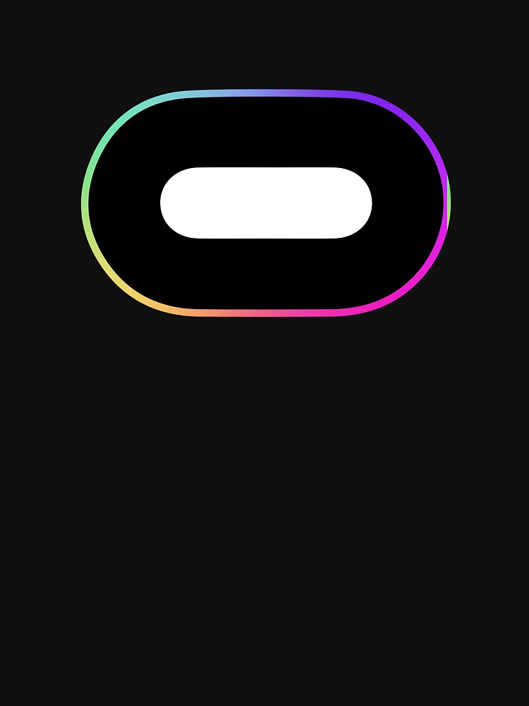 "Rainbow Outline Oculus VR Logo" T-shirt for Sale by -Panda-Monium ...