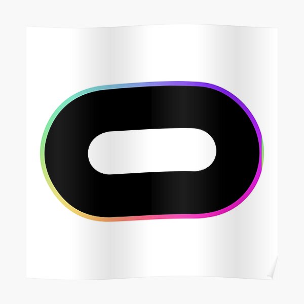"Rainbow Outline Oculus VR Logo" Poster by -Panda-Monium- | Redbubble
