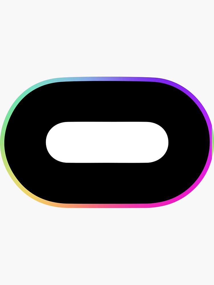 "Rainbow Outline Oculus VR Logo" Sticker for Sale by -Panda-Monium ...
