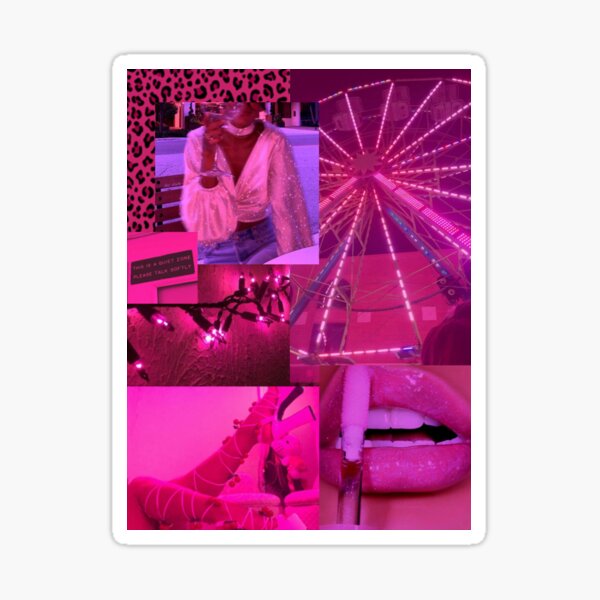 "Aesthetic Hot Pink Design!" Sticker for Sale by tberger16 | Redbubble