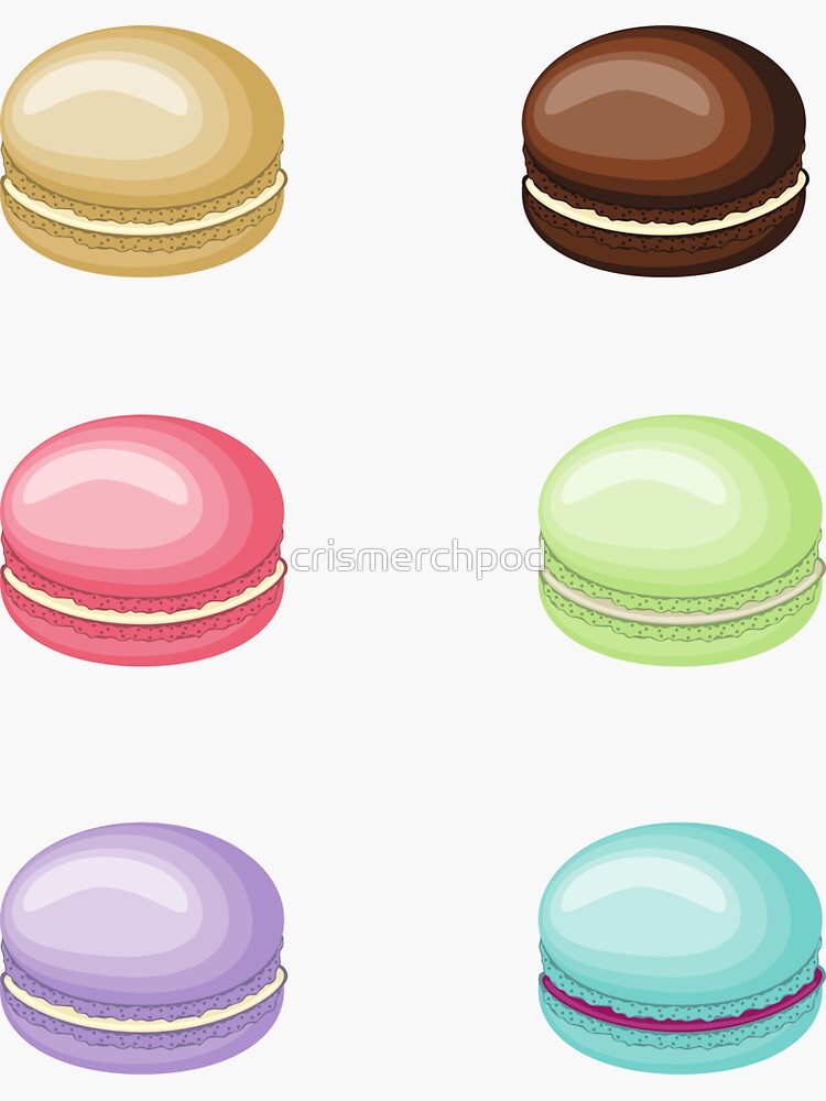"Macaroons " Sticker for Sale by crismerchpod | Redbubble