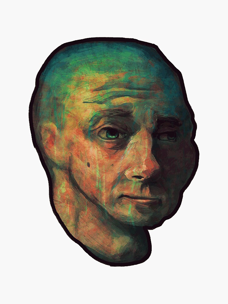"Realistic Doomer Wojak" Sticker for Sale by albionicnorth | Redbubble