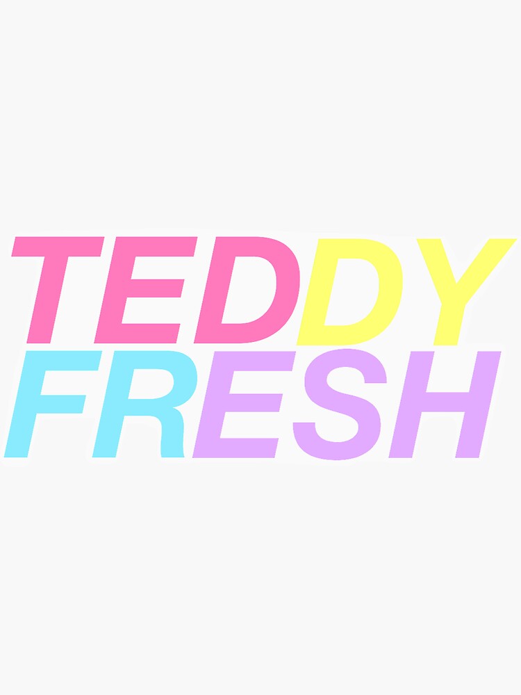 "Teddy Fresh" Sticker for Sale by lara-bacchus | Redbubble