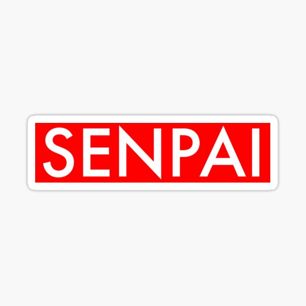 "Senpai" Sticker for Sale by triple-dot | Redbubble
