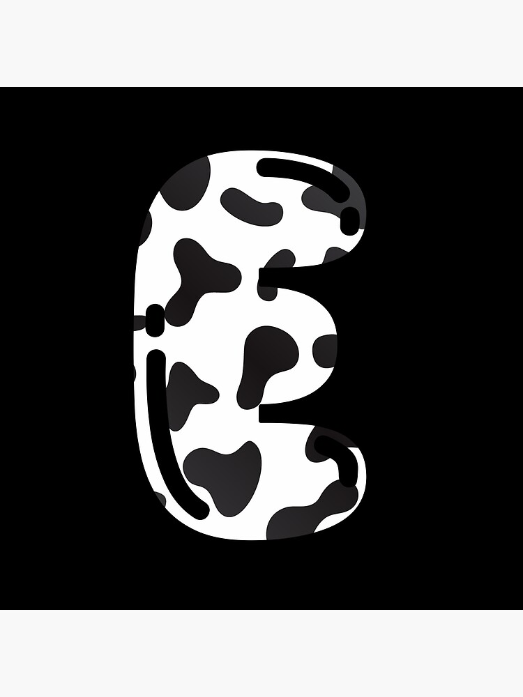 "Letter E Cow print" Art Print by pixel-palace | Redbubble