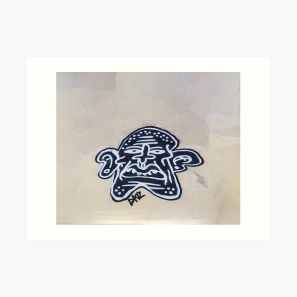 " Graffiti Street art - Inka Face sticker,laptop sticker," Art Print ...