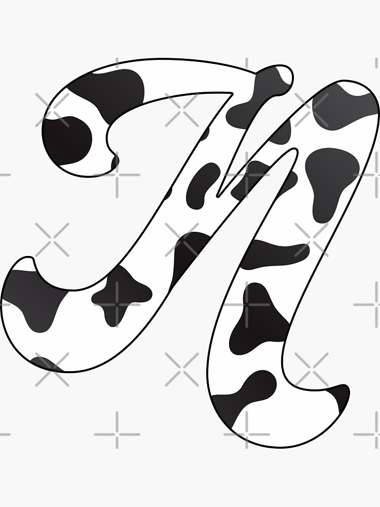 "Cow N Print alphabet Transparent Letter Sticker." Sticker by ...
