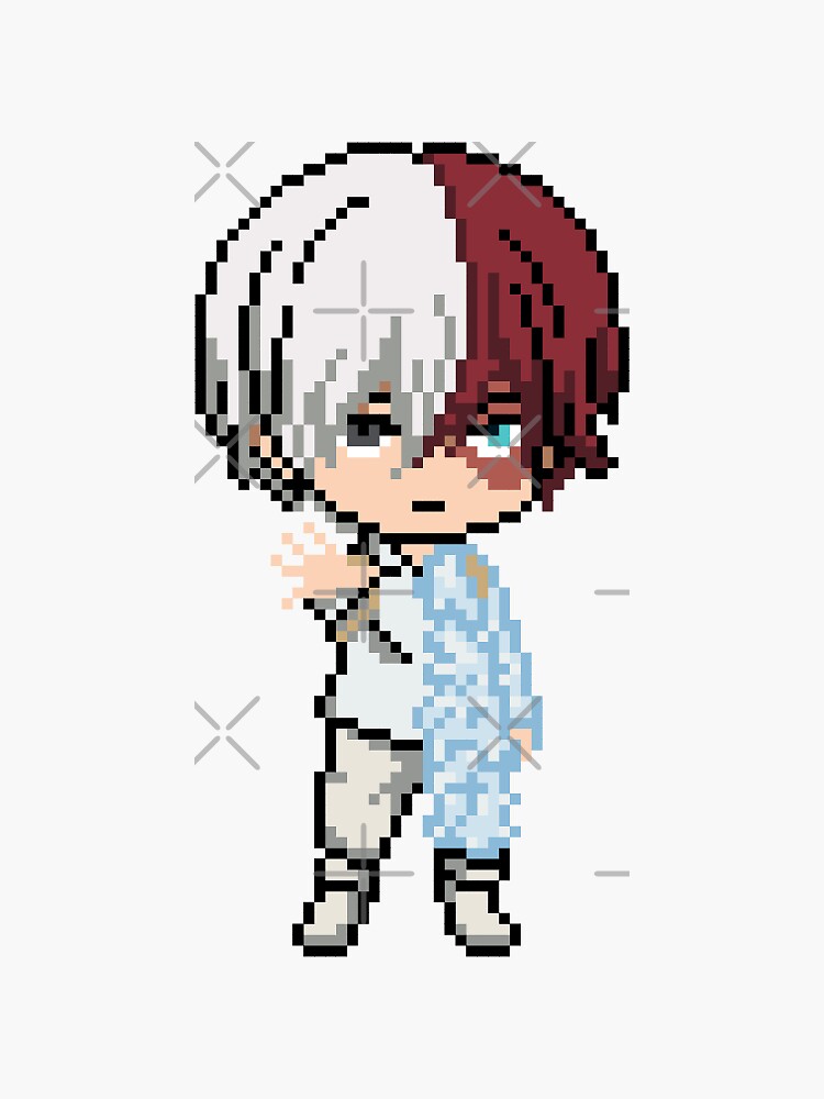 Pegatina «Shoto Todorok My Hero Academia Pixel art» de travelgorgor ...