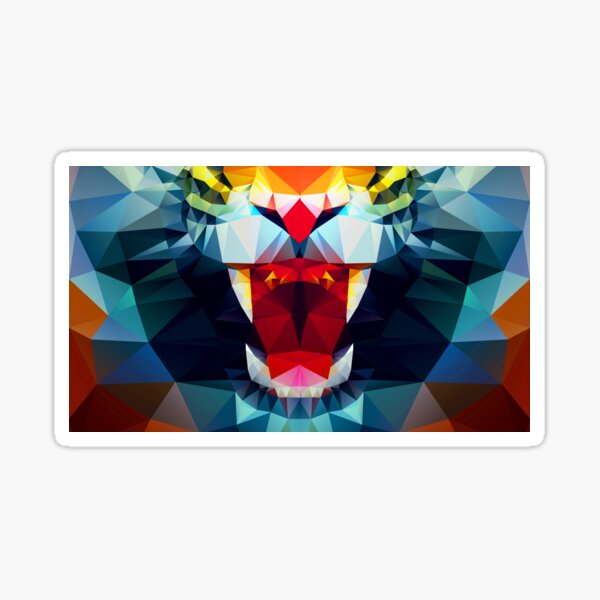 "DIGITAL TIGER ROAR" Sticker for Sale by Soulblazer | Redbubble