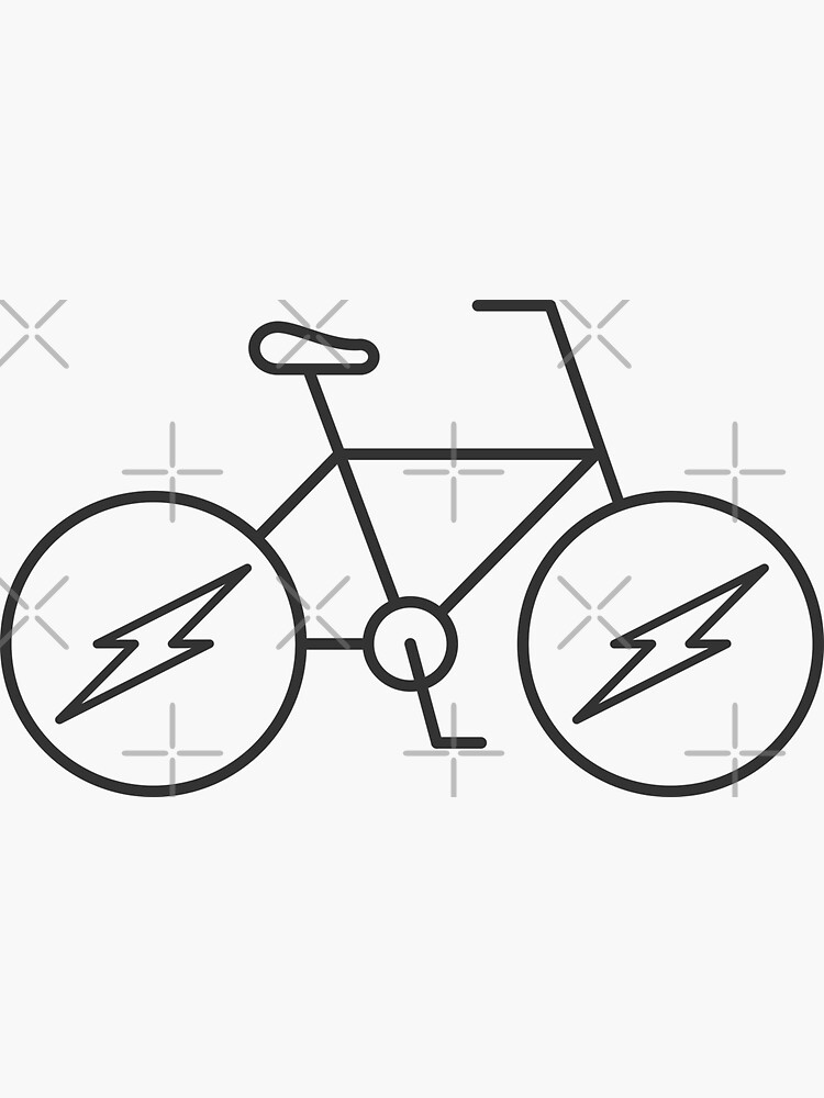 "E bike illustration. " Sticker for Sale by TashaVector | Redbubble