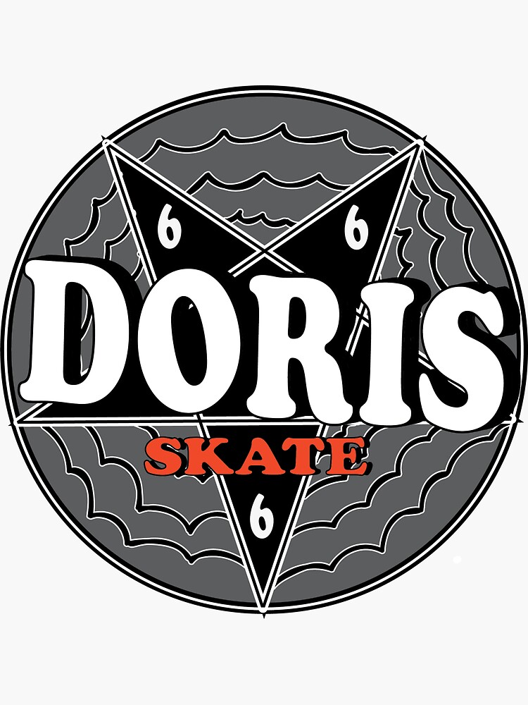 "Doris Logo Halloween" Sticker by DorisSkate | Redbubble