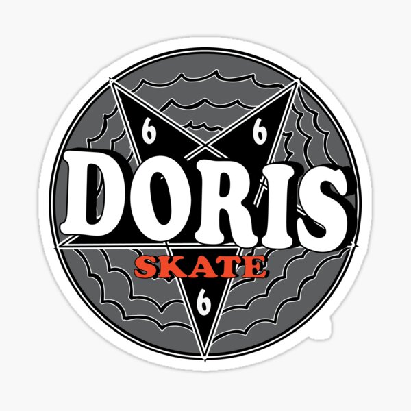 "Doris Logo Halloween" Sticker by DorisSkate | Redbubble