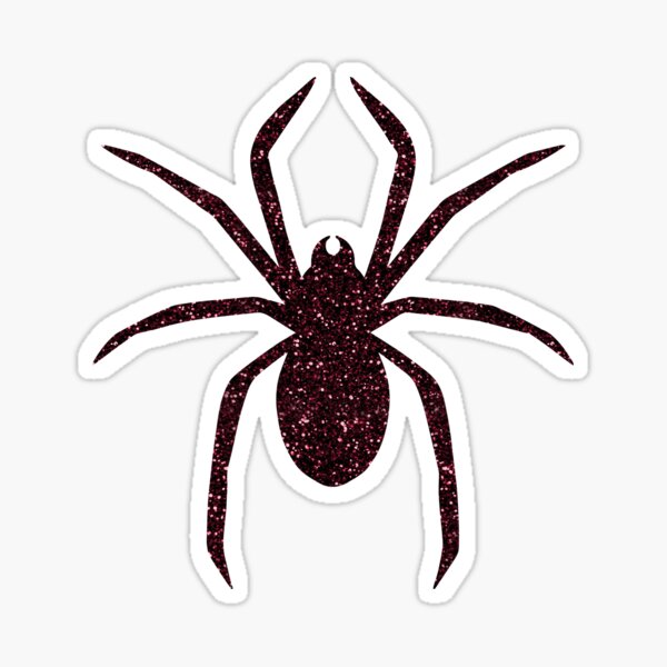 "Pink Glitter Spider" Sticker by planDpromotions | Redbubble