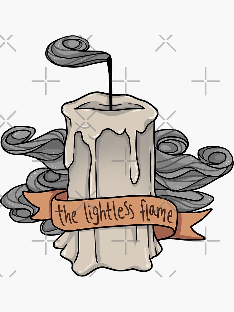 "The Lightless Flame" Sticker for Sale by faedraws | Redbubble