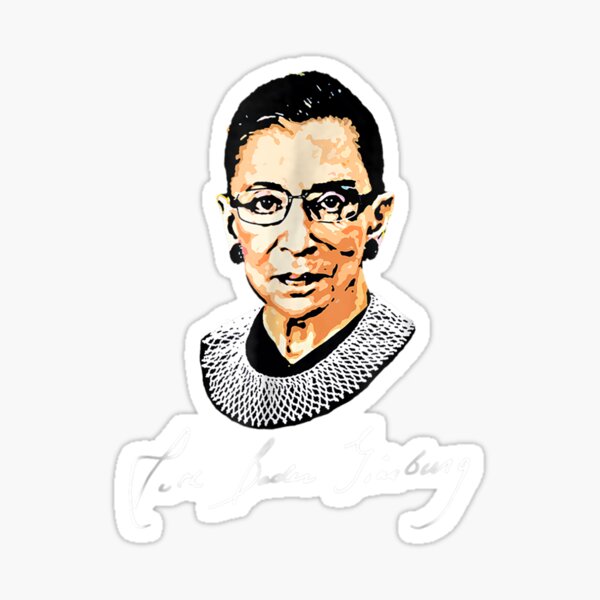 "Rbg Ruth Bader Ginsburg Feminist Signature Art" Sticker by ...