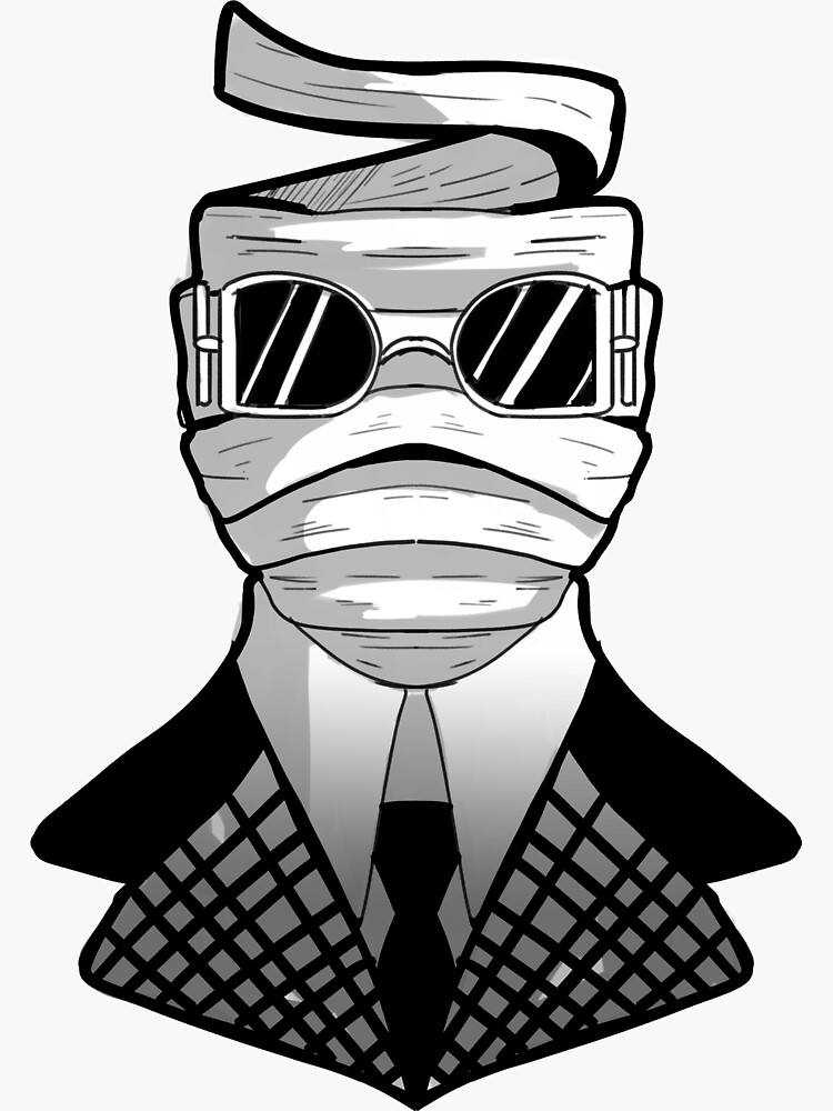 "The Invisible Man" Sticker by ajanajam | Redbubble