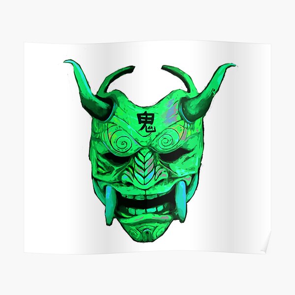 "Green Oni" Poster by NihonJinDesu | Redbubble