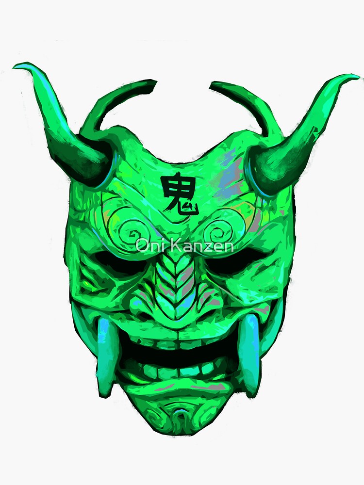 "Green Oni" Sticker by NihonJinDesu | Redbubble