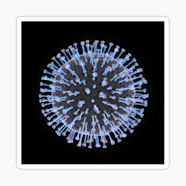 "SARS-CoV-2, the coronavirus that causes COVID-19" Sticker for Sale by ...