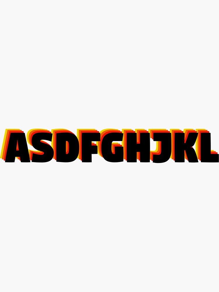 "Keyboard Smash ASDFGHJKL" Sticker for Sale by heyanjellycab | Redbubble