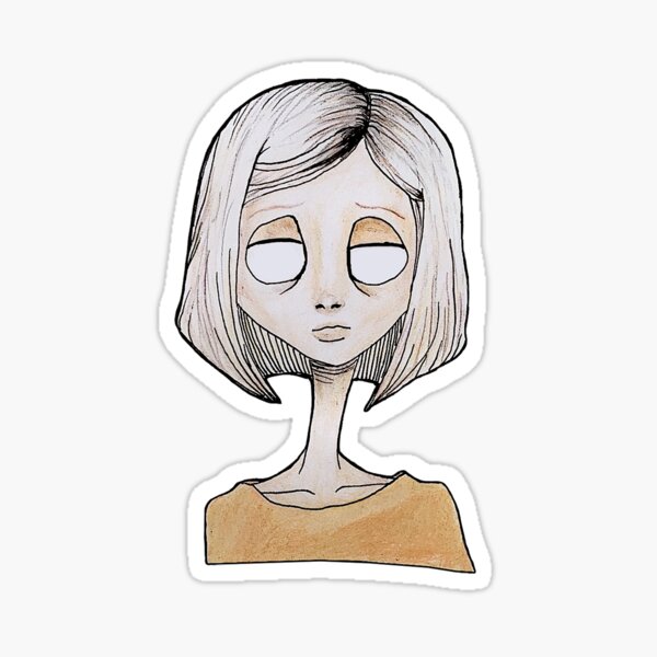 "Lonely Girl " Sticker for Sale by maare | Redbubble