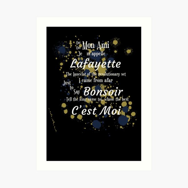 Hamilton Lyrics Art Prints | Redbubble