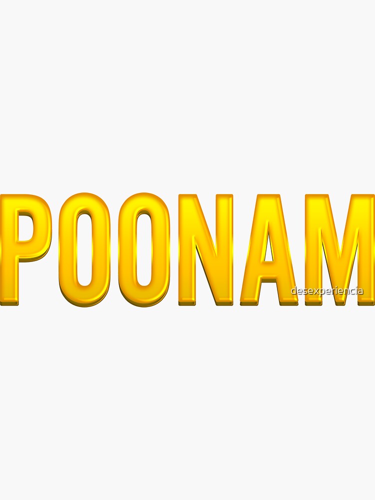 "Poonam Name" Sticker for Sale by desexperiencia | Redbubble