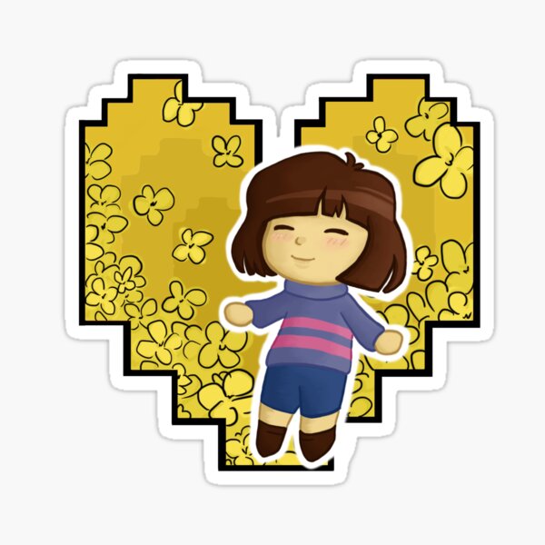 "Frisk in Golden Flowers" Sticker by Beckyehh | Redbubble