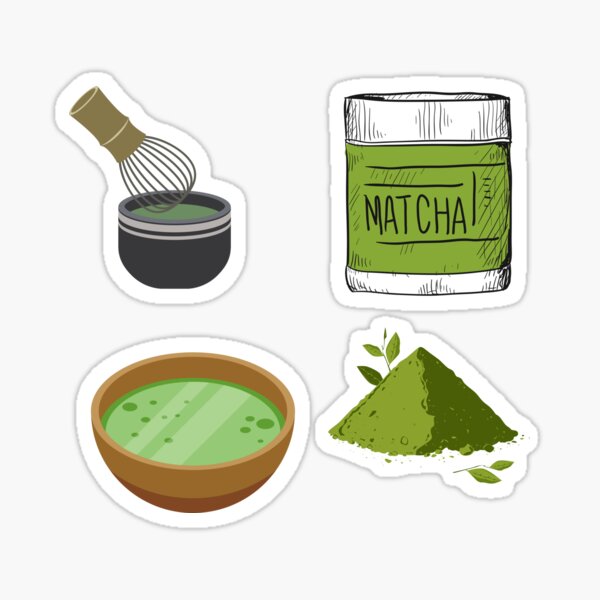 "matcha set" Sticker for Sale by tsukinokoibito | Redbubble