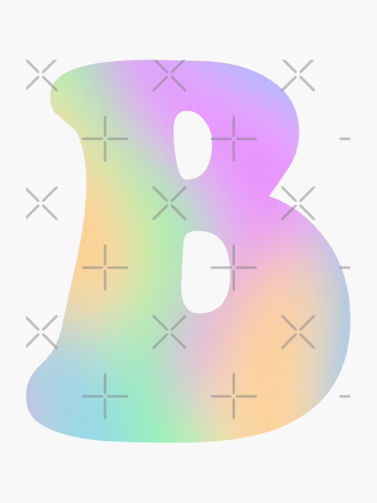 "Pastel letter B" Sticker for Sale by tripanthias | Redbubble