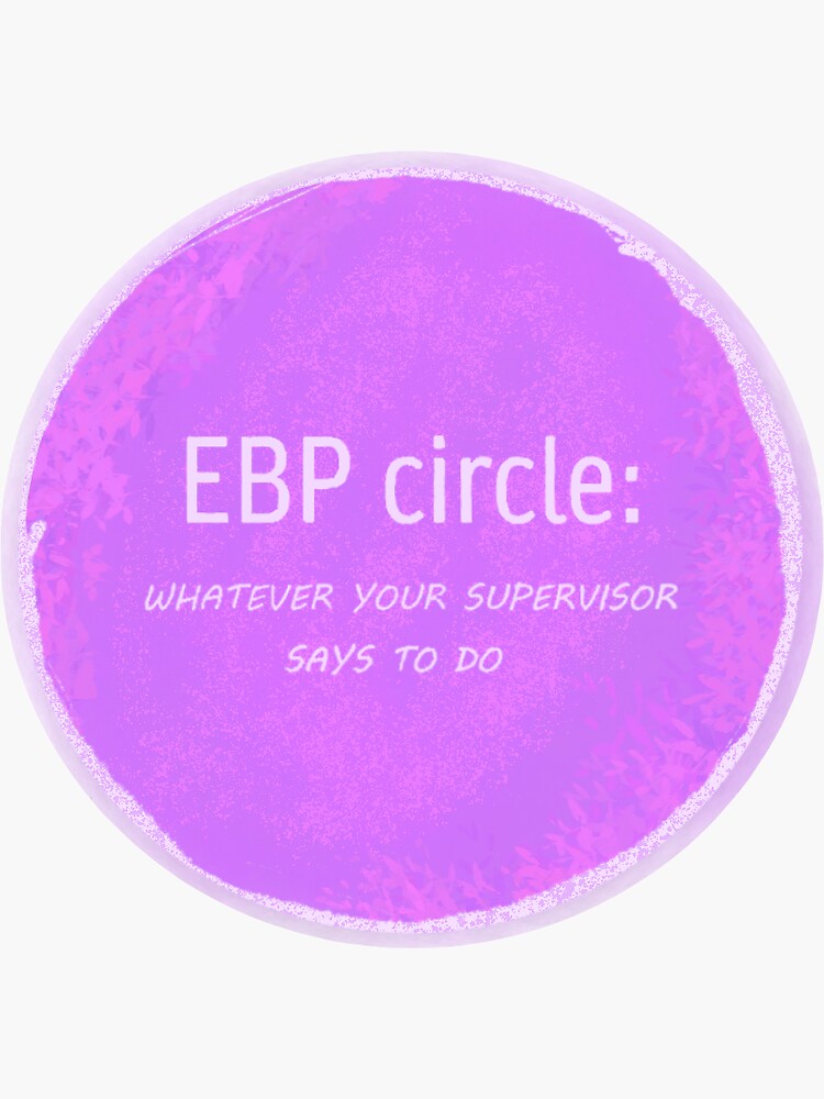 "EBP Circle - Lilac" Sticker by hbbrouse | Redbubble