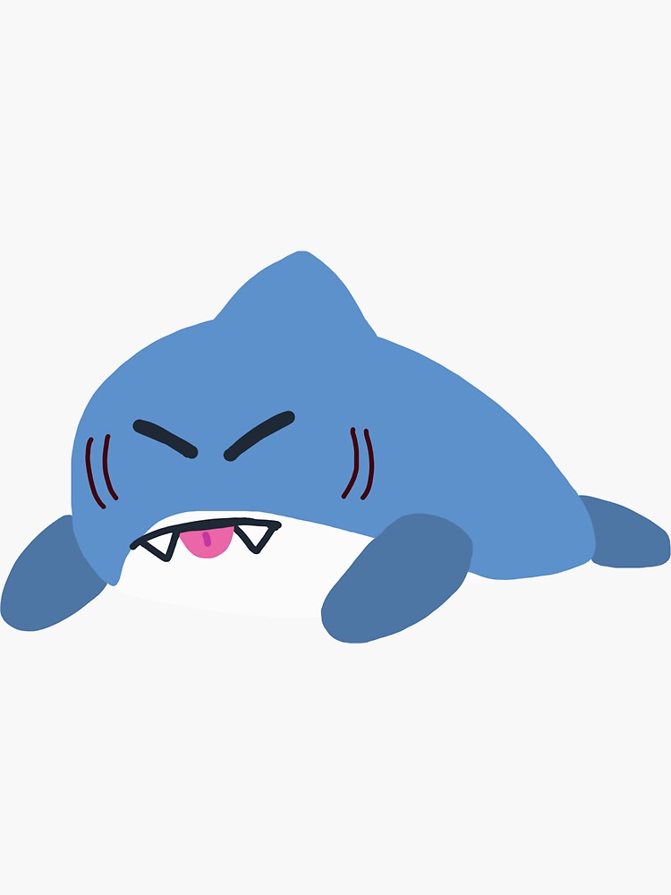 "Angry Shark" Sticker for Sale by theartisticfox | Redbubble