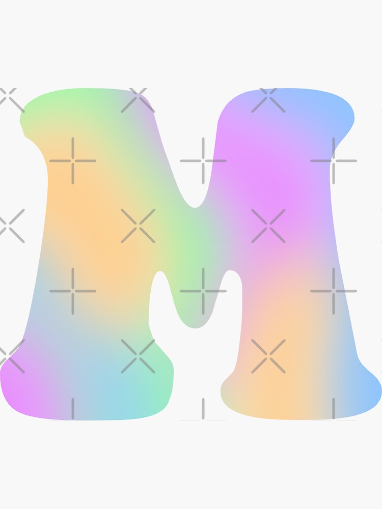 "Pastel letter M" Sticker for Sale by tripanthias | Redbubble