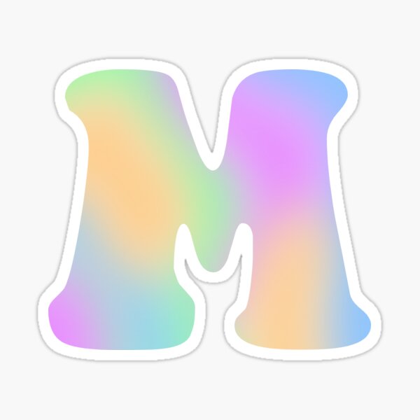 "Pastel letter M" Sticker for Sale by tripanthias | Redbubble