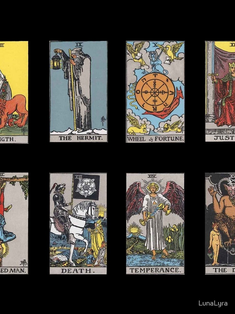 "Rider Waite Smith (RWS) Major Arcana Tarot Set: 8 Strength to 15 The ...