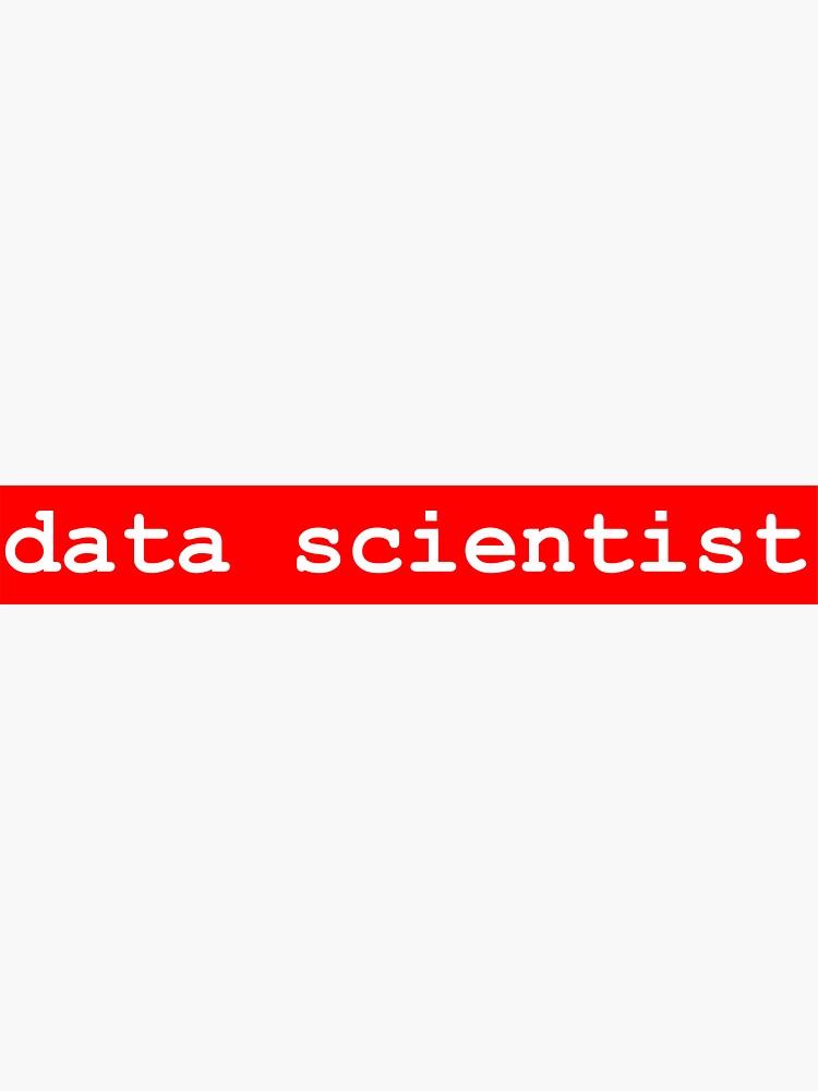 "data scientist - red background" Sticker by designair | Redbubble