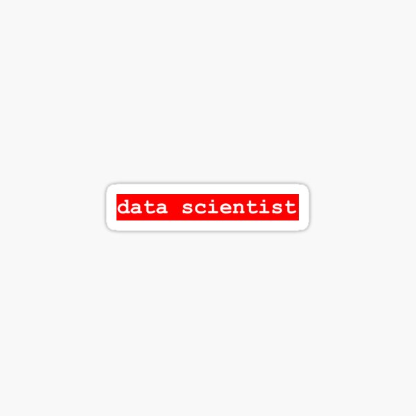"data scientist - red background" Sticker by designair | Redbubble