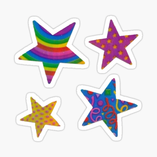 "y2k stars birthday rainbow package" Sticker for Sale by ...