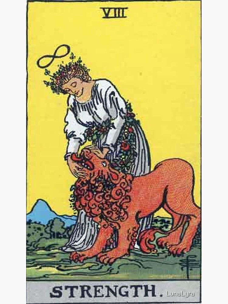 "Rider Waite Smith (RWS) Major Arcana Tarot: 8 Strength" Art Print for ...