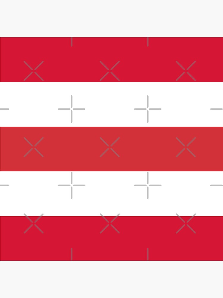 "Large RED and WHITE Horizontal STRIPES" Sticker by RachelMacht | Redbubble