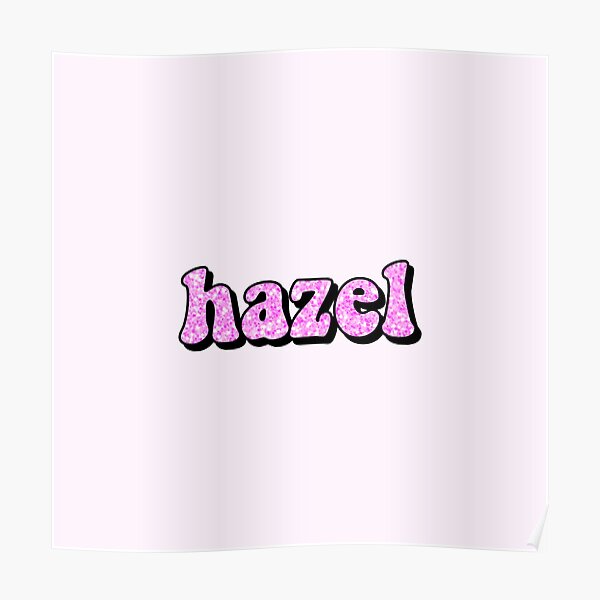 "aesthetic hot pink glitter hazel name" Poster for Sale by STAR10008 ...