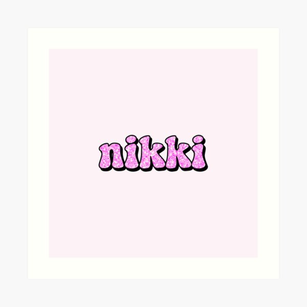 "aesthetic hot pink glitter nikki name" Art Print by STAR10008 | Redbubble
