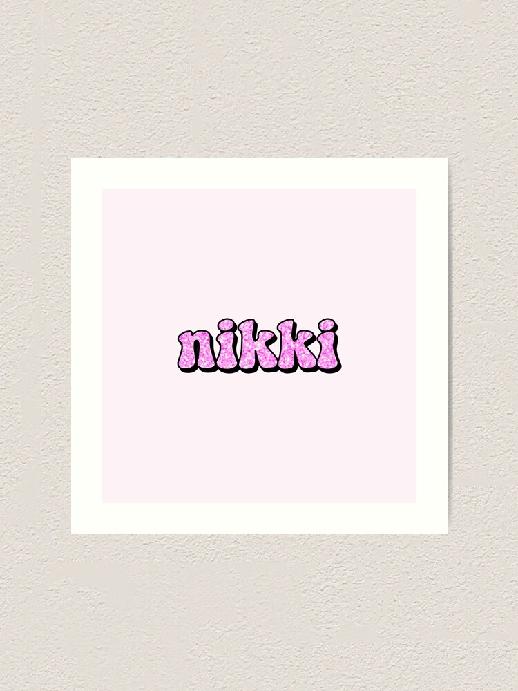 "aesthetic hot pink glitter nikki name" Art Print by STAR10008 | Redbubble