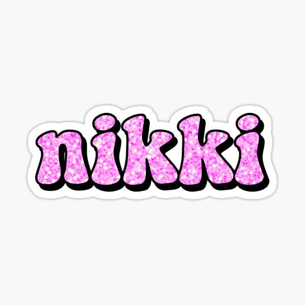 "aesthetic hot pink glitter nikki name" Sticker for Sale by STAR10008 ...