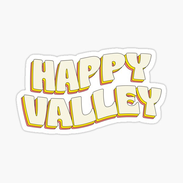 "Happy Valley Retro Logo TV" Sticker for Sale by sharedipmemes | Redbubble